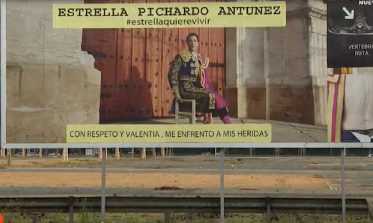 Una Vecina De Sevilla Contrata Una Valla Para Exigir Que La Sanidad