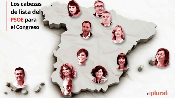 Estos son los cabezas de lista del PSOE al Congreso para el 23J