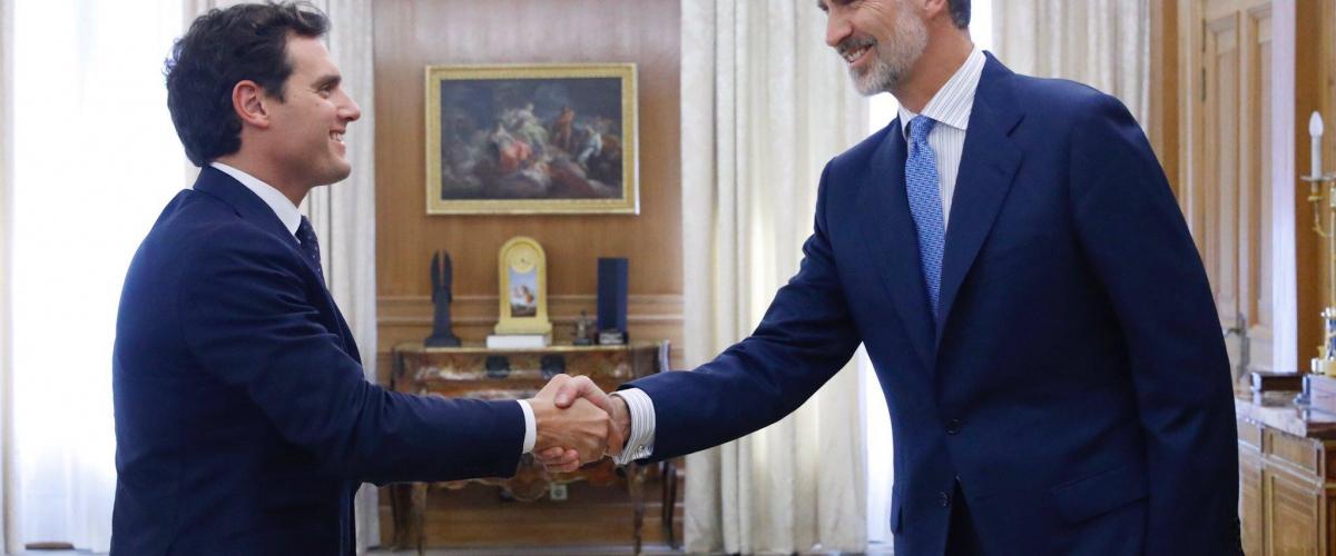 Albert Rivera al Rey: "Si Sánchez rectifica todavía hay tiempo"