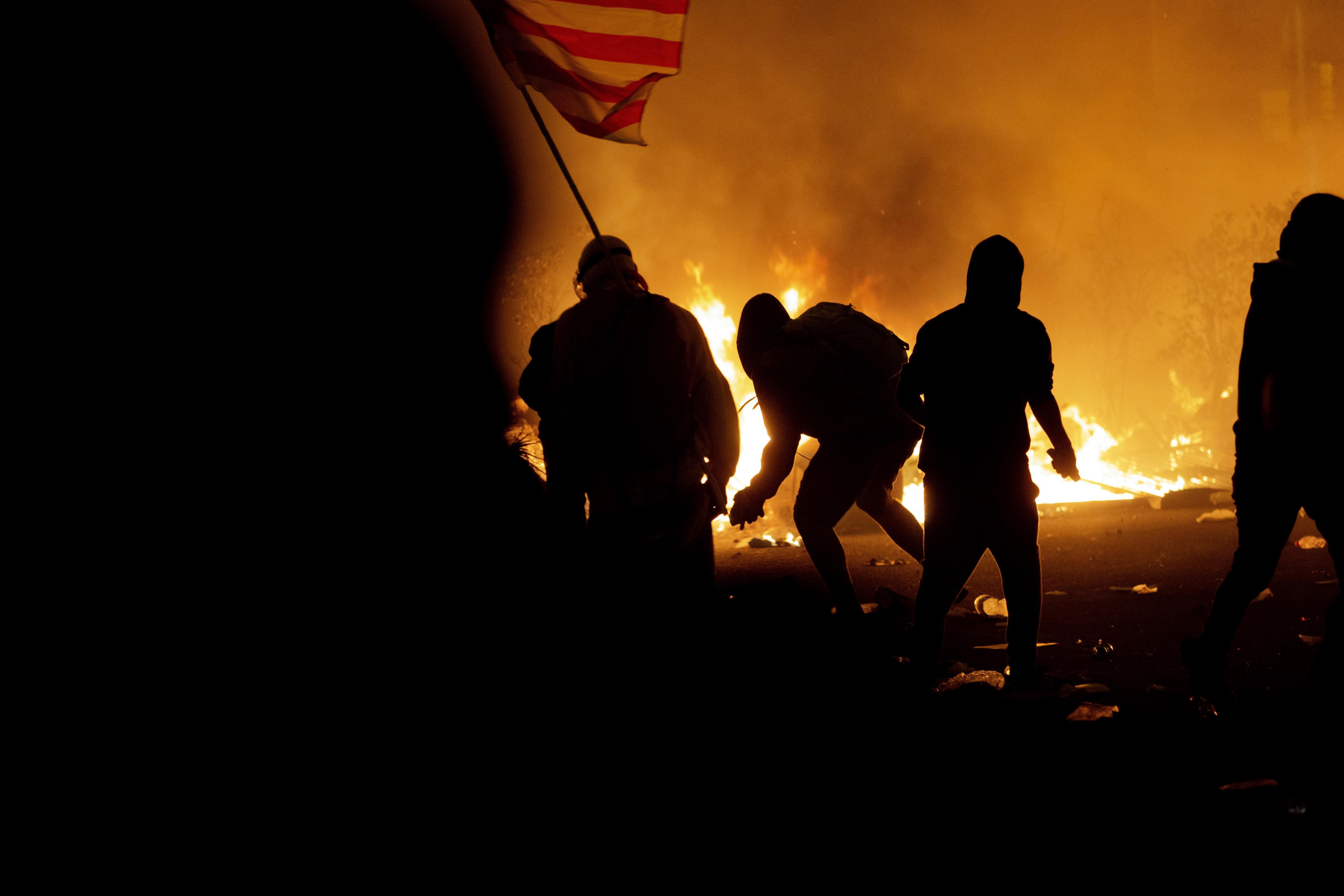 Los disturbios de Barcelona, en imágenes